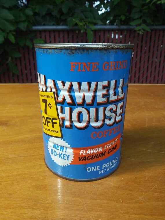 Vintage Maxwell House Coffee Can - Etsy