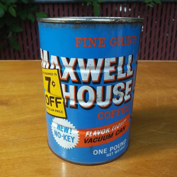 Vintage Maxwell House Coffee Can - Etsy