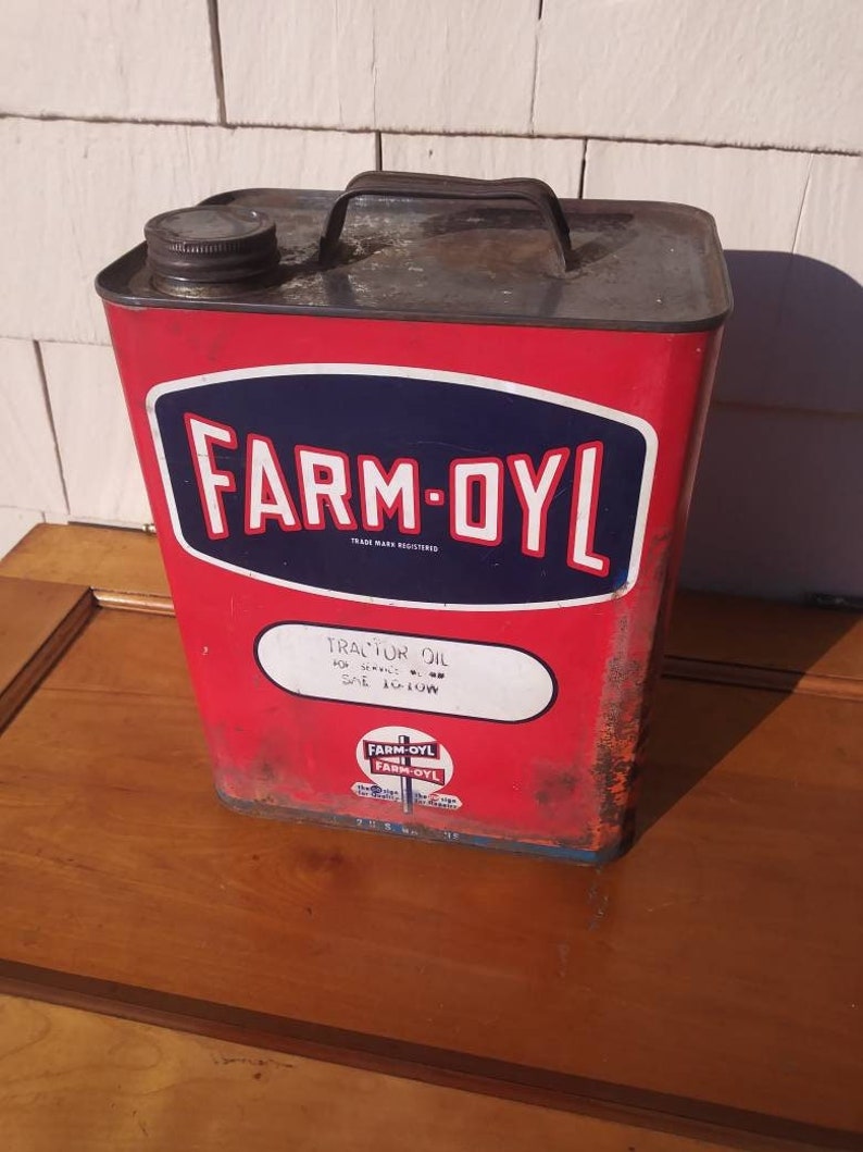 Vintage One Gallon Farm-oyl Can - Etsy