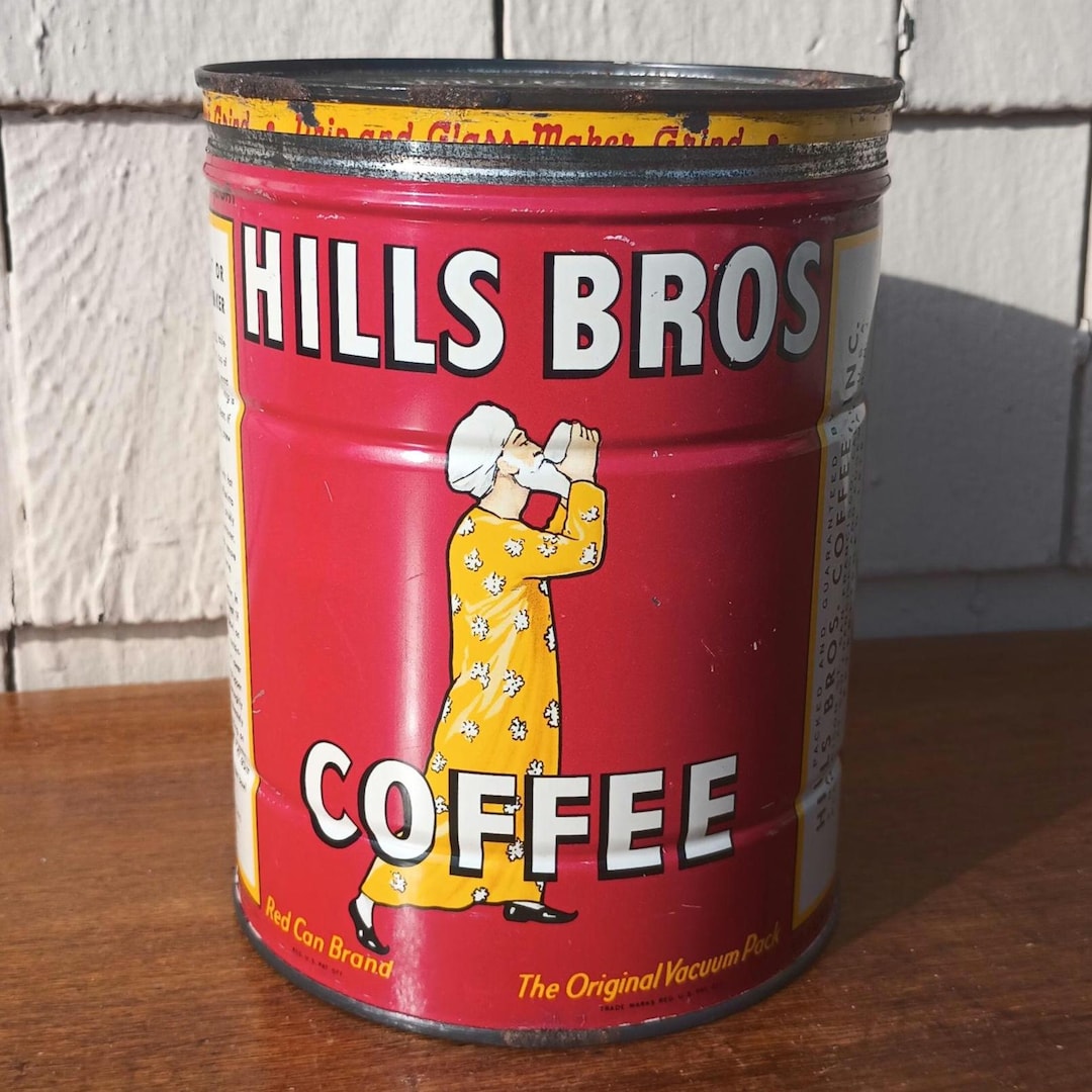 Vintage Hills Brothers Coffee Can - Great Colors! - Etsy