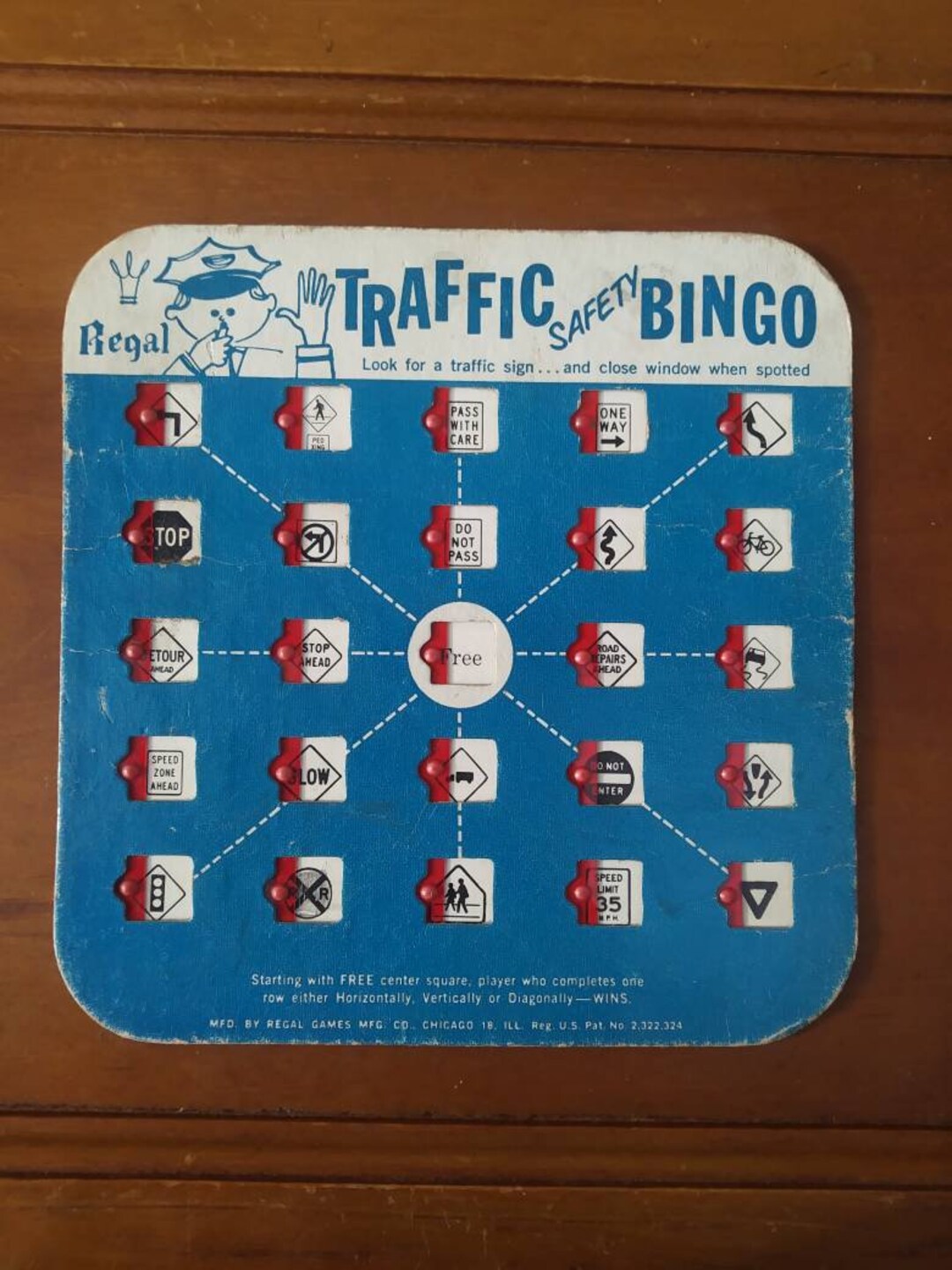 Vintage "traffic Safety Bingo" Game - Etsy