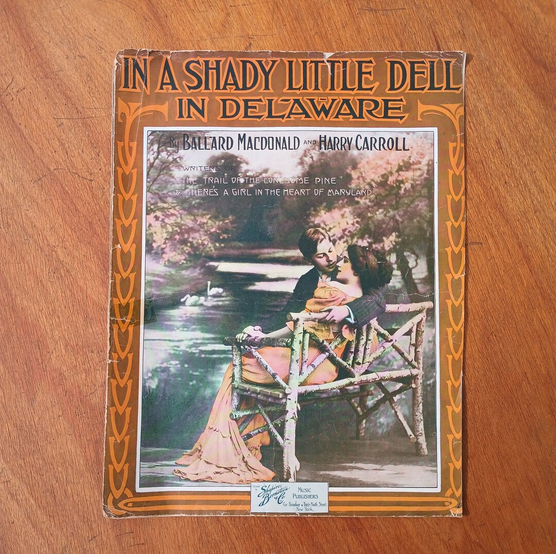Vintage Sheet Music - "in a Shady Little Dell in Deleware" - Ballard ...