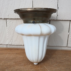 Vintage Ceiling Light With Frosted Glass Shade - Decorative or ...