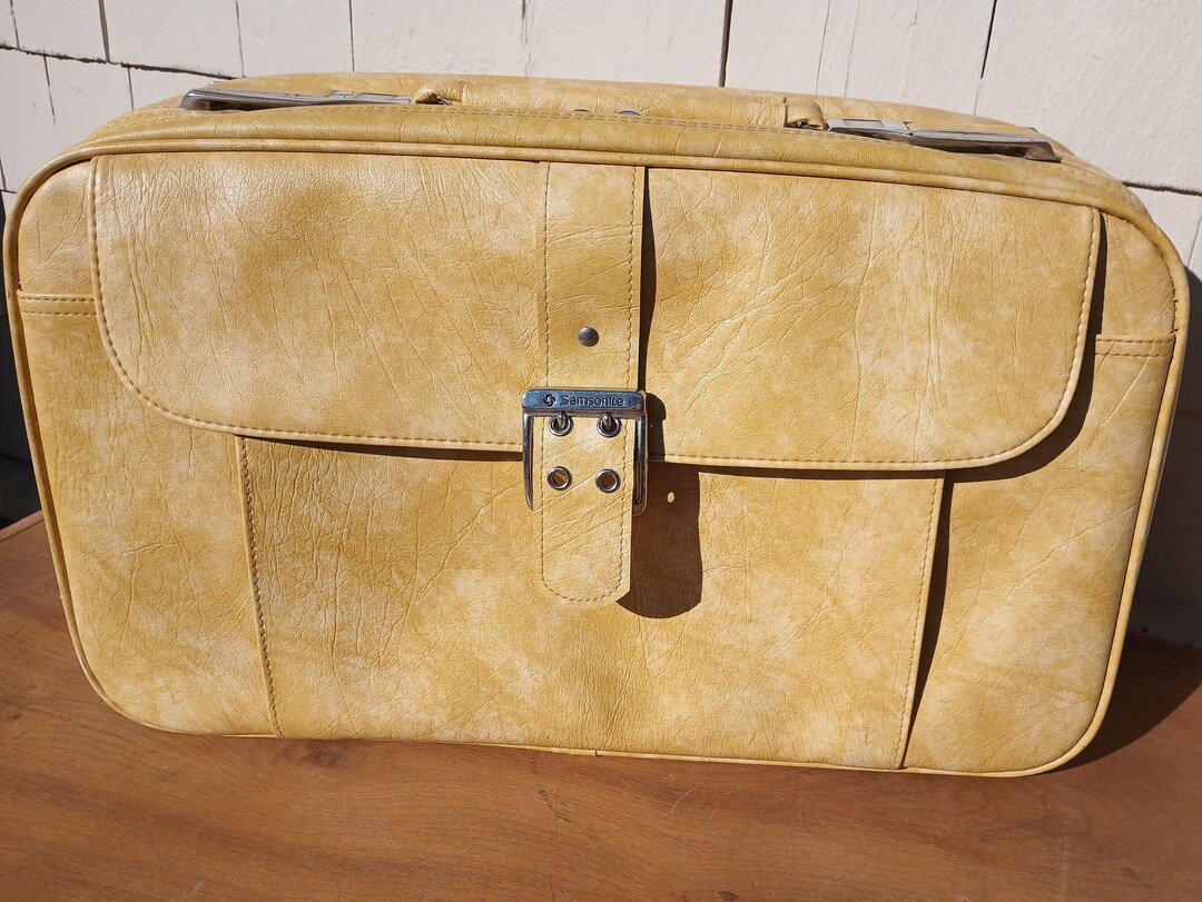 Vintage Yellow Samsonite Soft Sided Suitcase - Sonora - Etsy