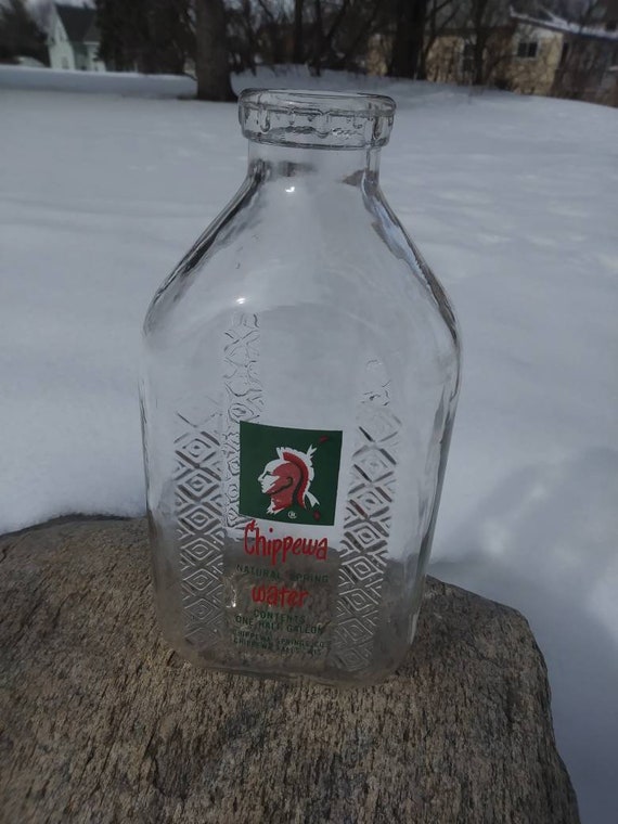 Chippewa Spring Water Glass Bottle 1/2 Gallon - Etsy