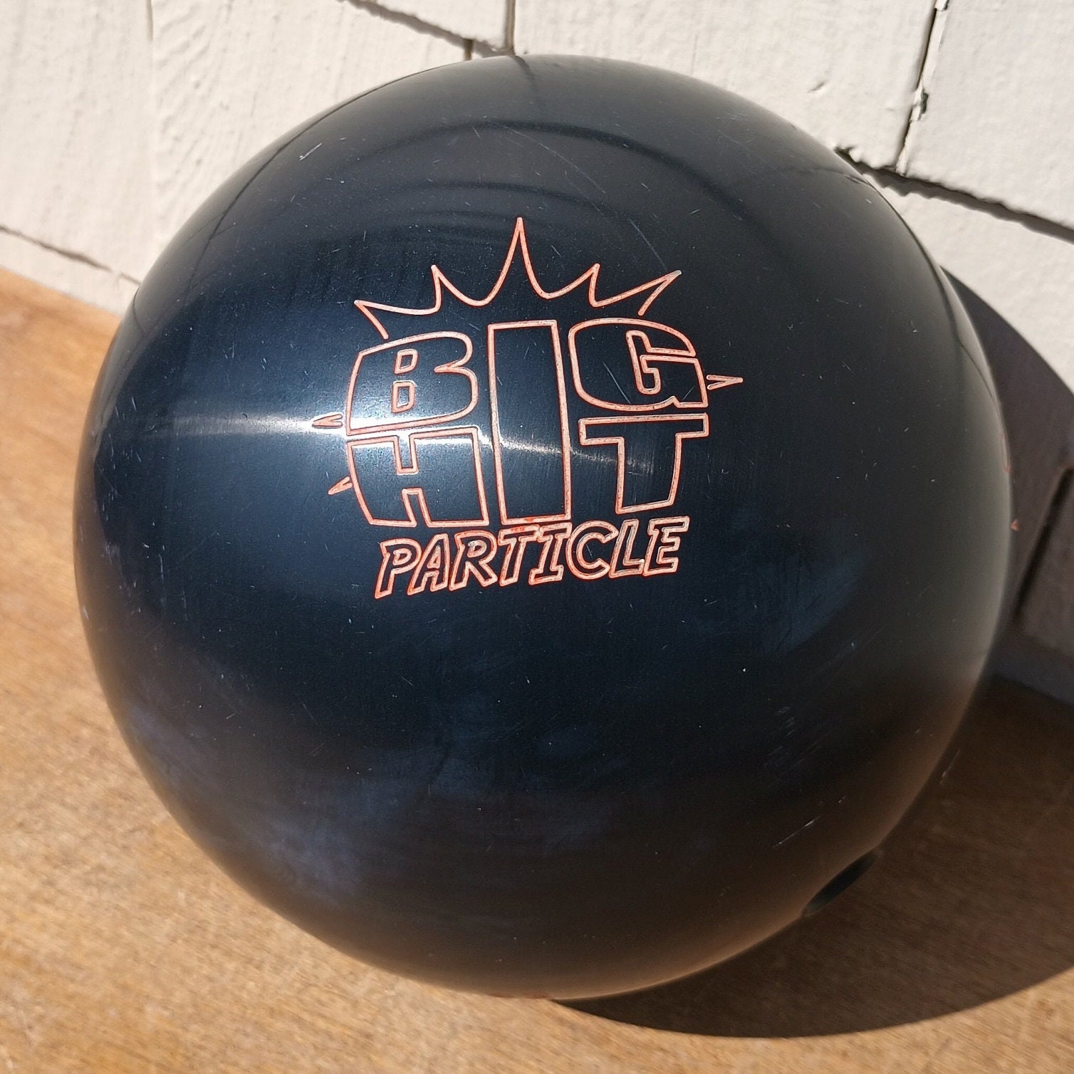 Vintage Dark Blue Bowling Ball - Storm "big Hit Particle" - Used to ...