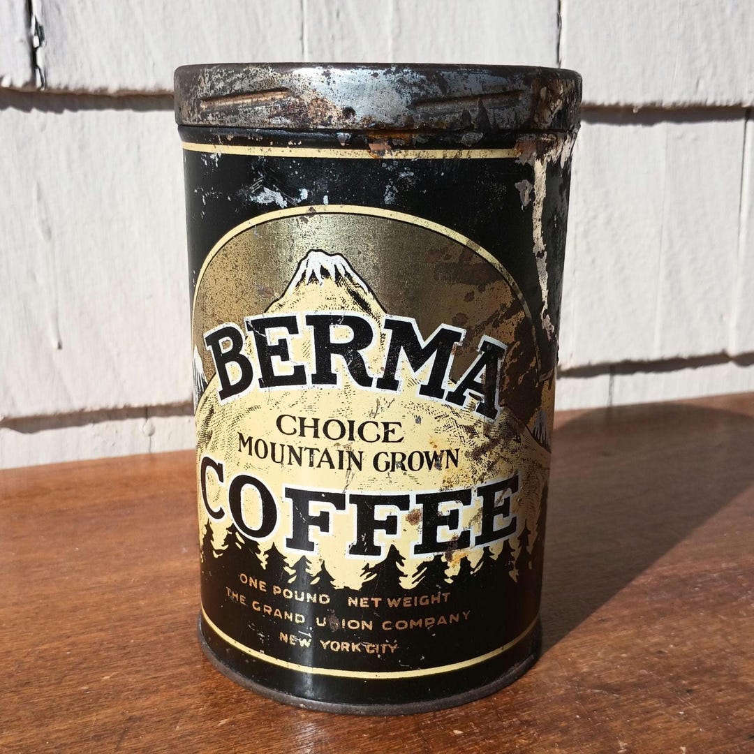 Vintage Tin - Berma Coffee - the Grand Union Company, New York City - Etsy