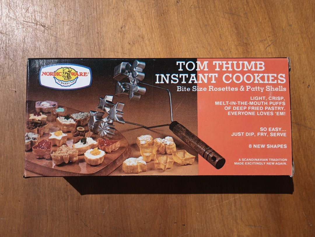 Vintage Nordic Ware Tom Thumb Instant Cookies Set - Deep-fried Rosettes ...