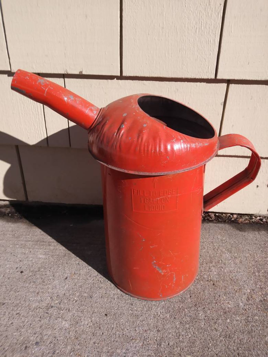 Vintage Orange Oil Can - Etsy
