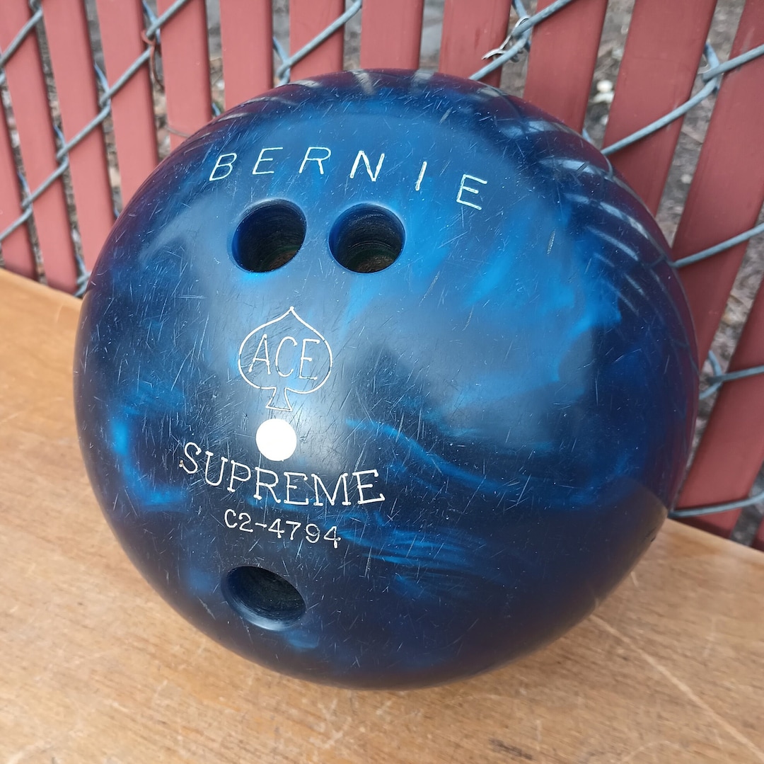 Vintage Blue Swirly Bowling Ball - Ace Supreme - Used to Belong to ...