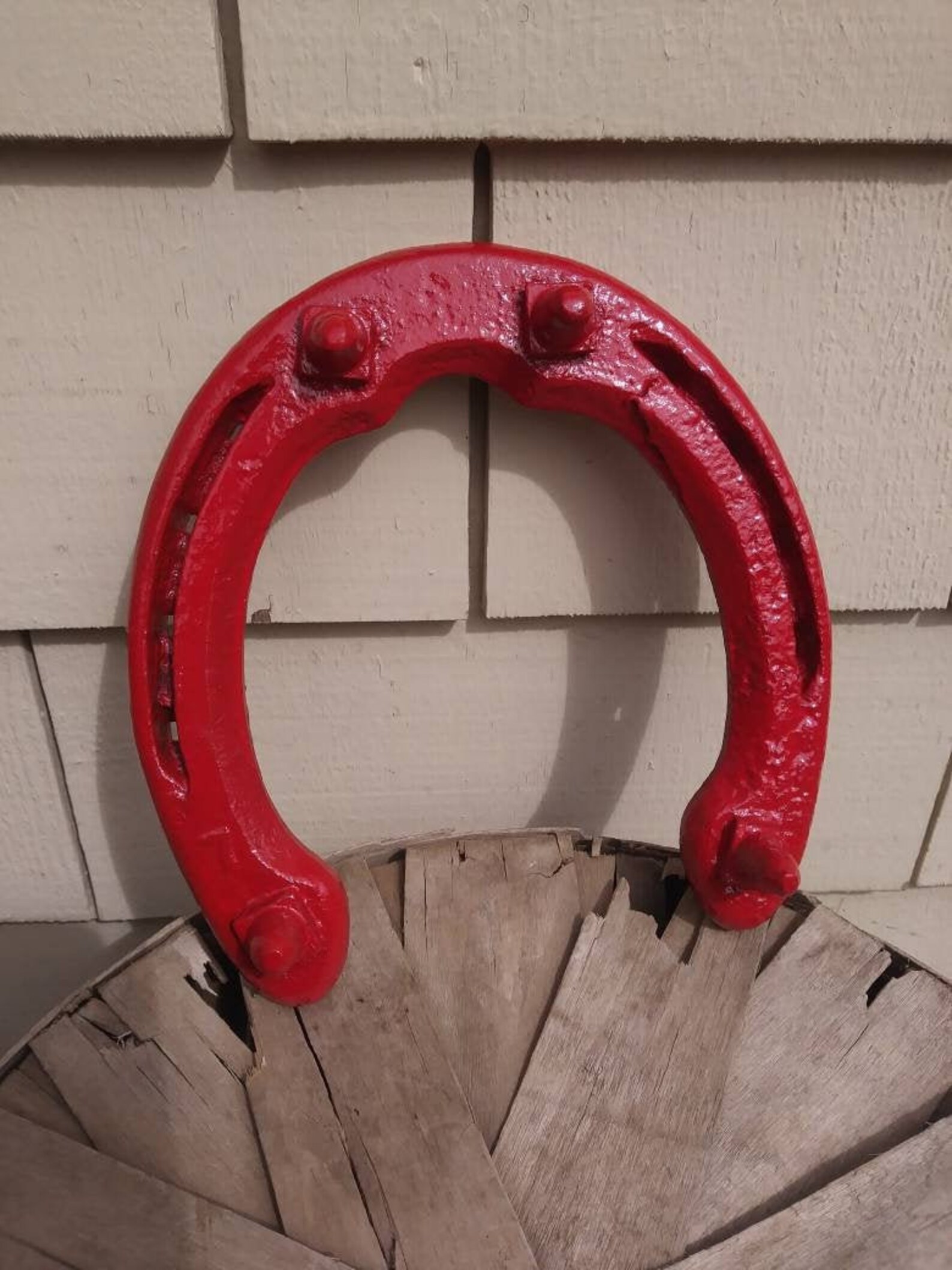 Vintage Red Horseshoe Guaranteed Maybe to Bring Good Luck | Etsy