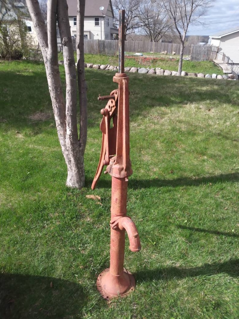 Vintage Well Pump - Perfect Rustic Red Color - Baker Manufacturing ...