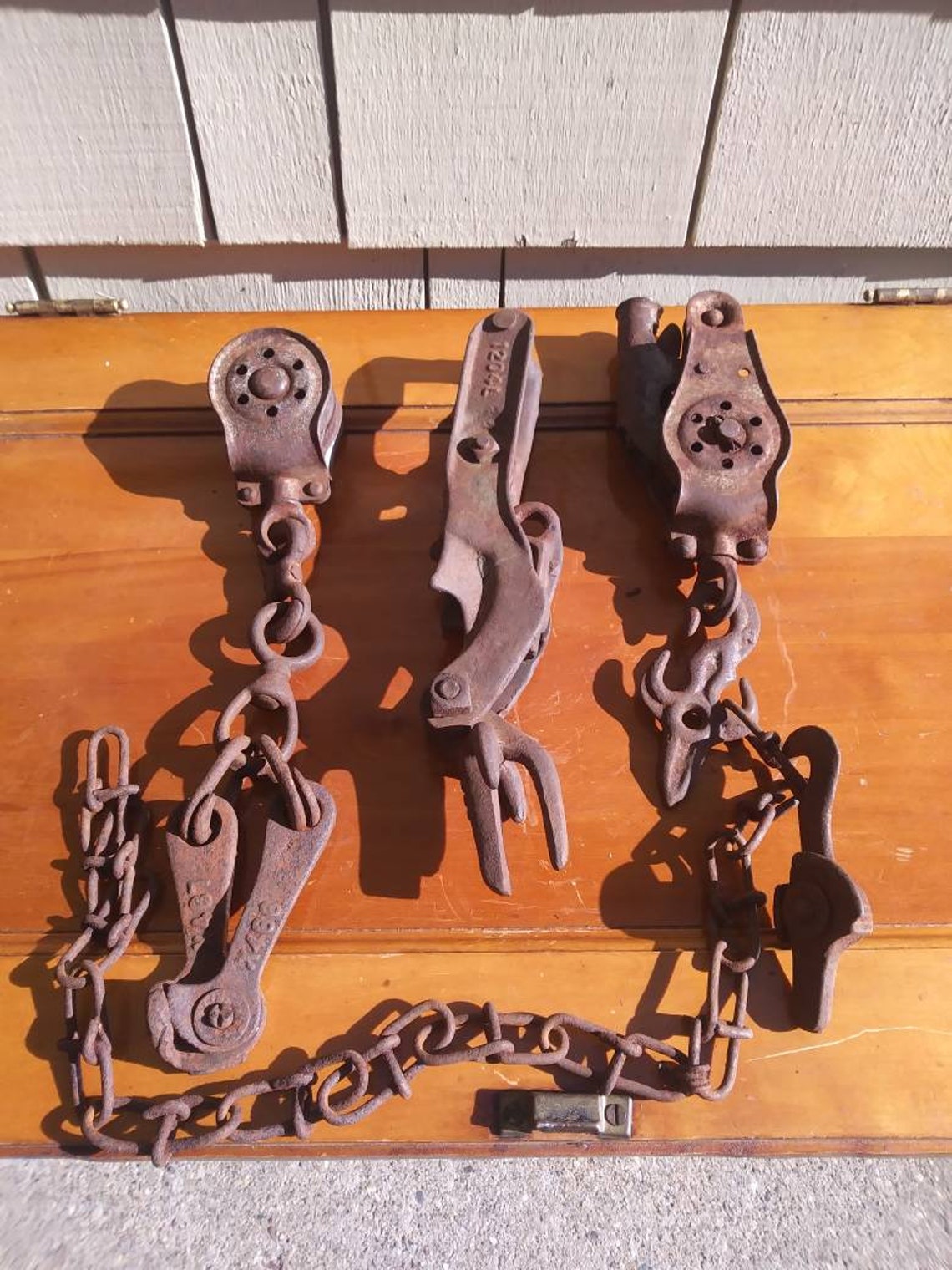 Vintage Pulleys and Rope Clamp - Etsy