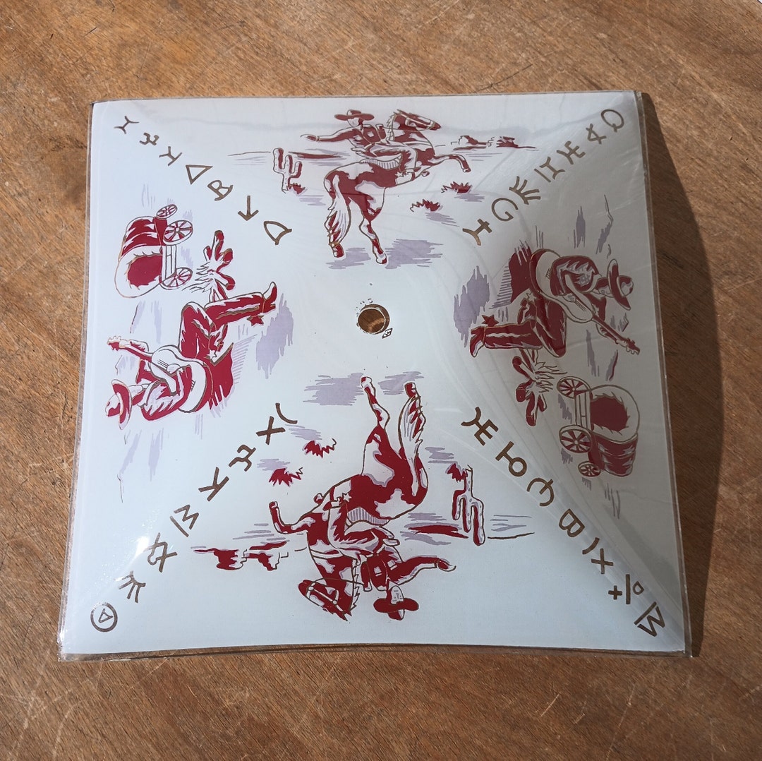 Vintage Cowboy Ceiling Light Shade Classic Mid-century Look Cowboys ...