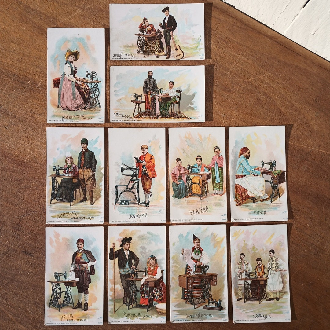 Vintage Sewing Machine Cards - Group of 11 - Etsy