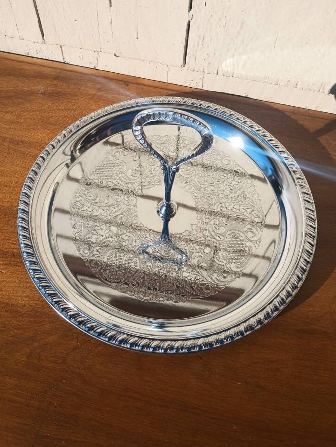 Vintage Chrome Serving Tray With Detachable Handle - Giftware by ...