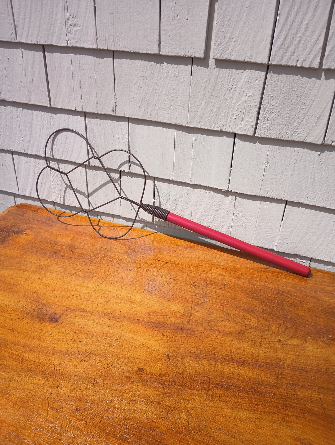 Vintage Rug Beater With Red Wooden Handle - Etsy
