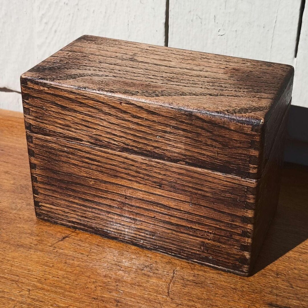 Vintage Oak Recipe Box - the Wedelstaedt Recipe File, St. Paul, MN - Etsy
