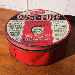Vintage Tin - Dust-puff - Duster and Cleander for Automobiles and ...