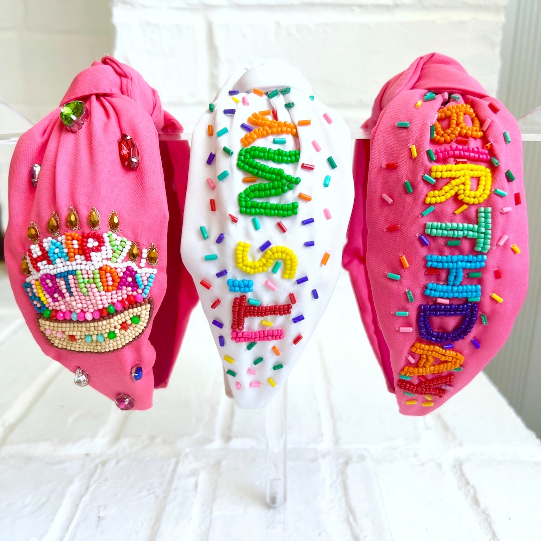 Birthday Headband, Birthday Gift, Birthday Party Outfit, Birthday Hair ...