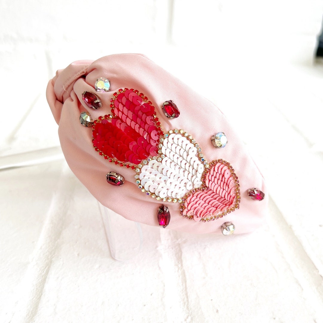 Stacked Hearts Headband, Valentine's Day Headband, Valentine Gift Idea ...