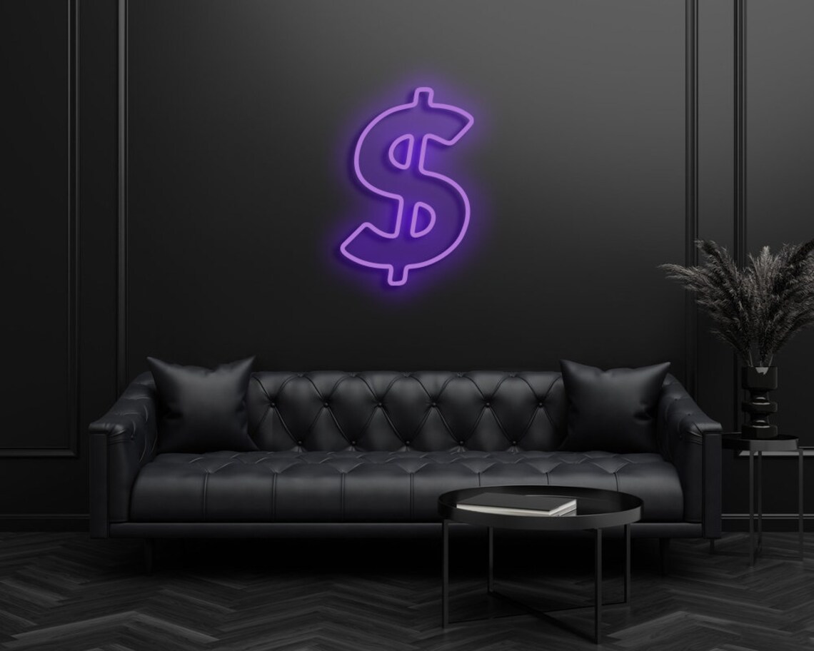 Dollar LED Neon Sign Personalized Gift Money Neon Sign | Etsy