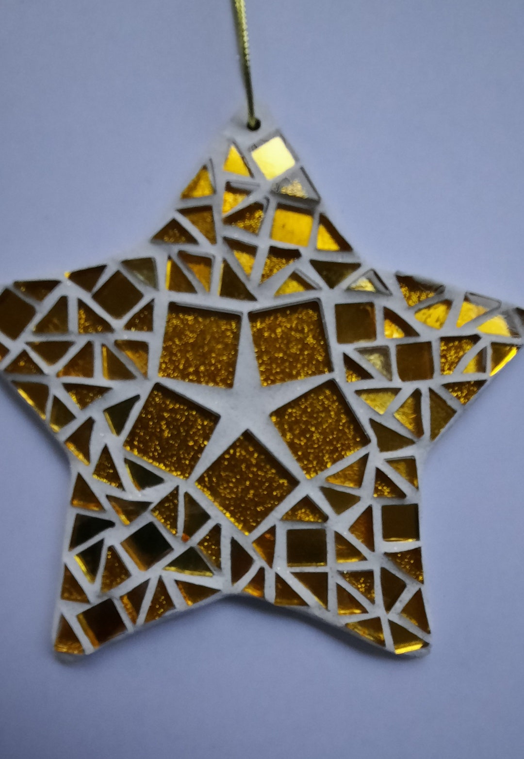 Hanging Gold Star Mosaic - Etsy