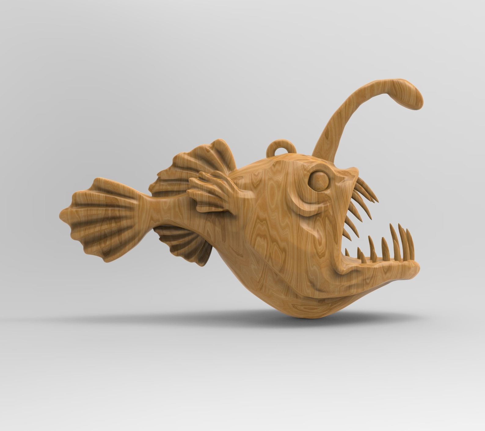 3dmodel STL CNC Angler Fish | Etsy