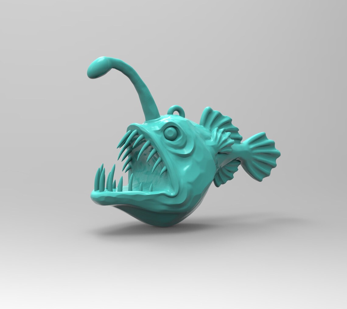 3Dmodel STL CNC Angler fish | Etsy