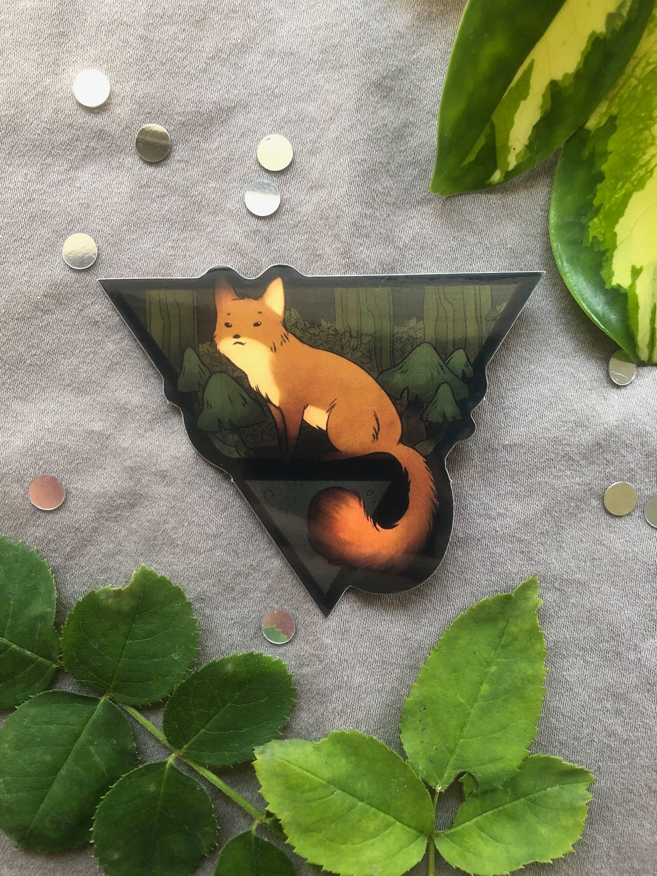 Fox Earth Element Symbol Sticker | Etsy
