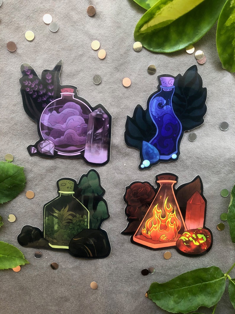 Nature Animal and Potion Alchemy Element Sticker Bundles - Etsy