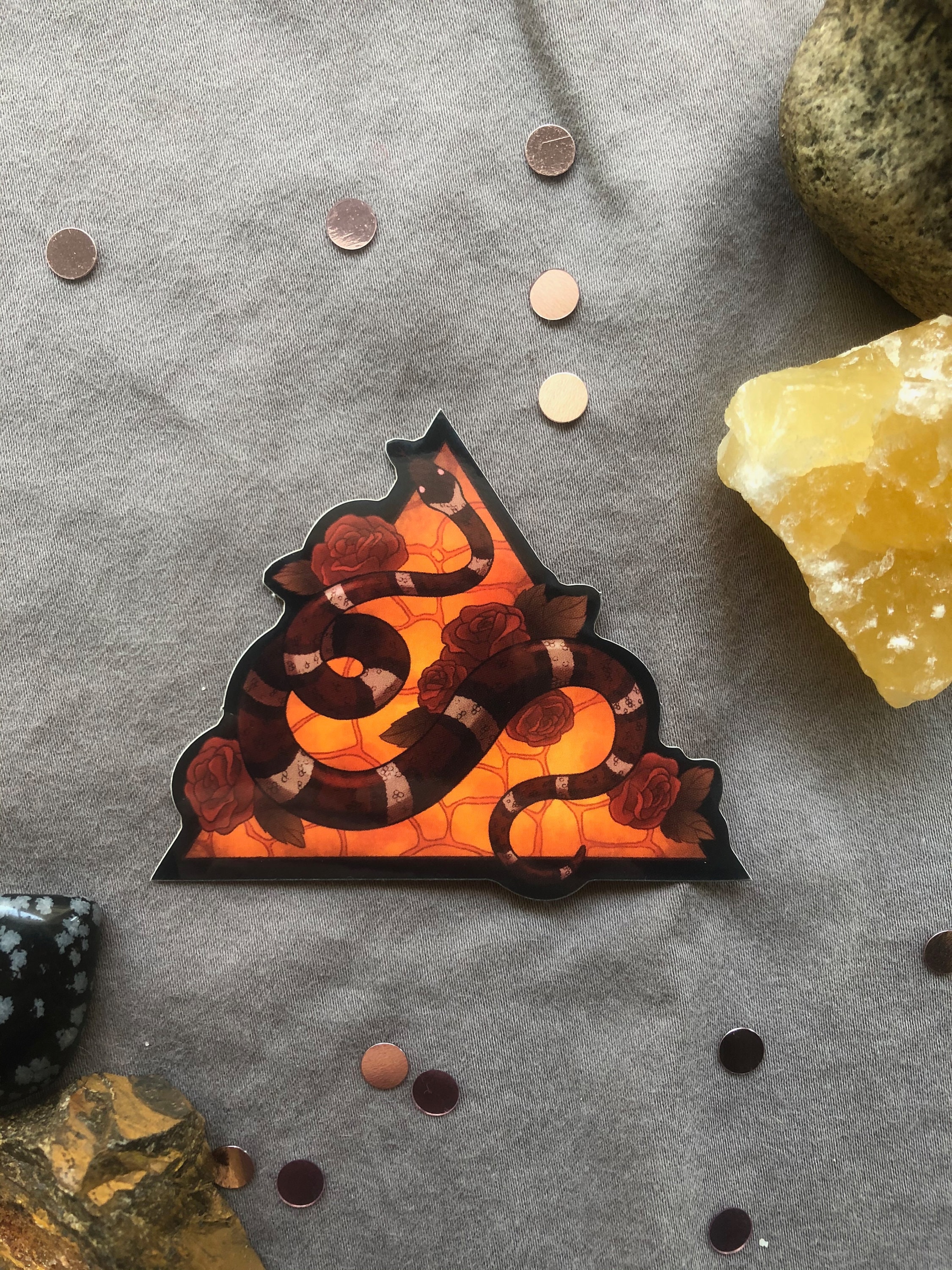 Snake Fire Element Symbol Sticker - Etsy
