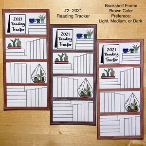 Bookshelf Tracker Bookmarks - Etsy