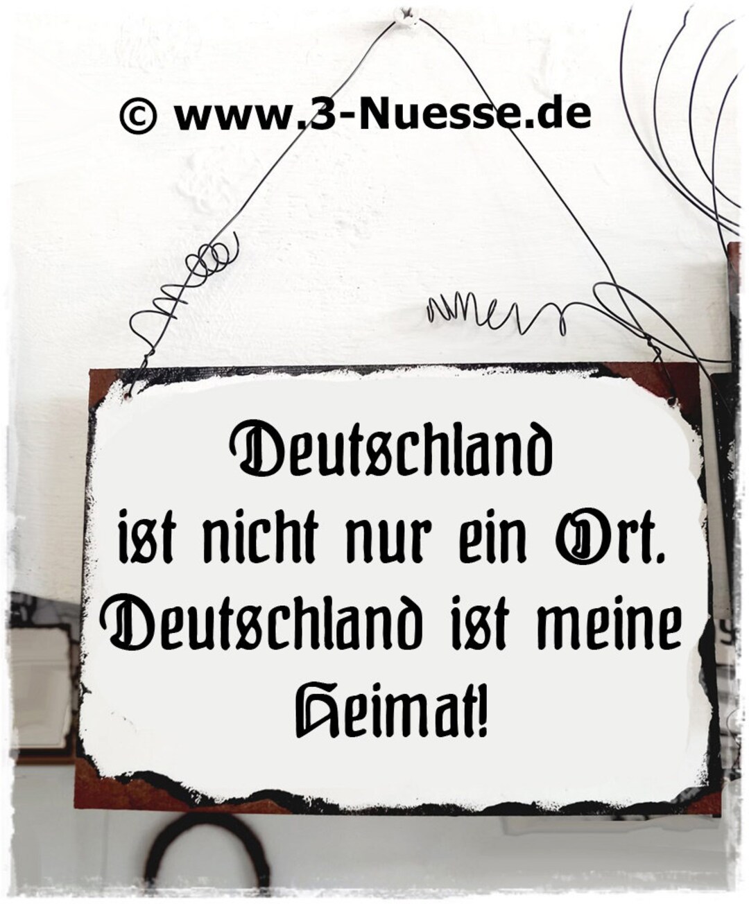 Germany ... Shabby Fake Enamel Sign Wood - Etsy