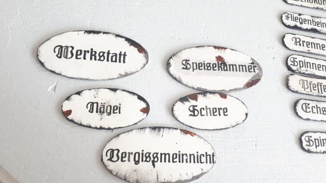 WOODEN SIGN 8 X 4 Cm Shabby Fake Enamel Sign Individually - Etsy