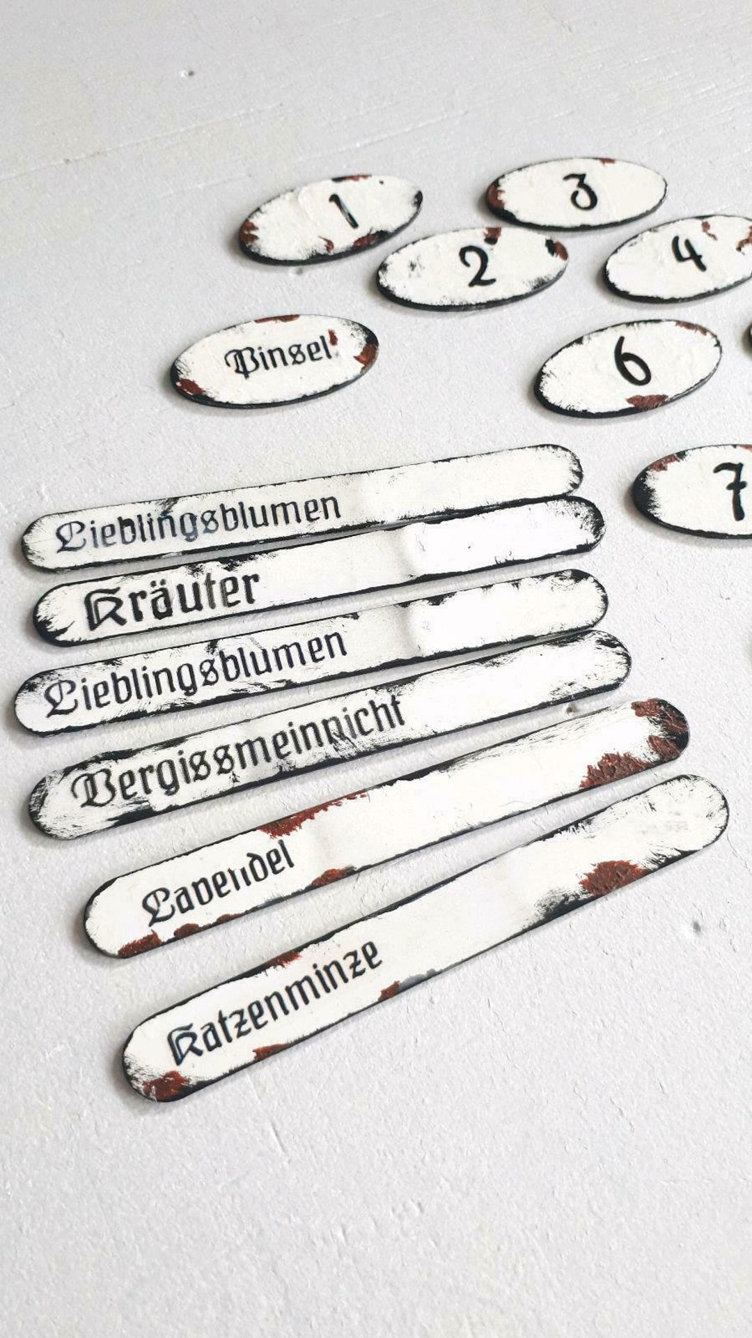 WOOD SIGN Shabby Fake Enamel Sign With Flower Plugs, Completely ...