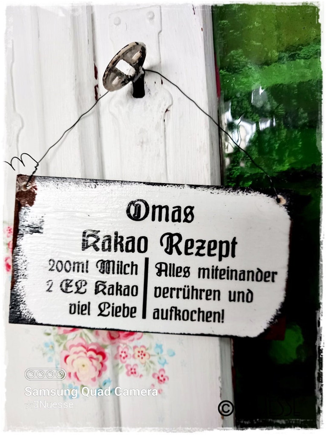 WOODEN SIGN Grandma's Cocoa Recipe Shabby Fake Enamel Sign - Etsy