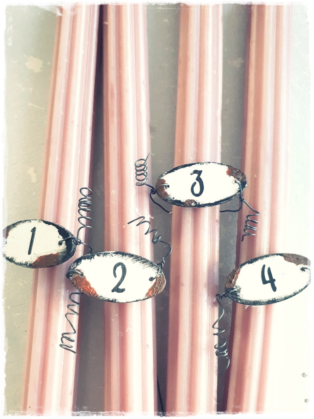 Advent Wreath Numbers Enamel Look Shabby Hygge Vintage Style - Etsy