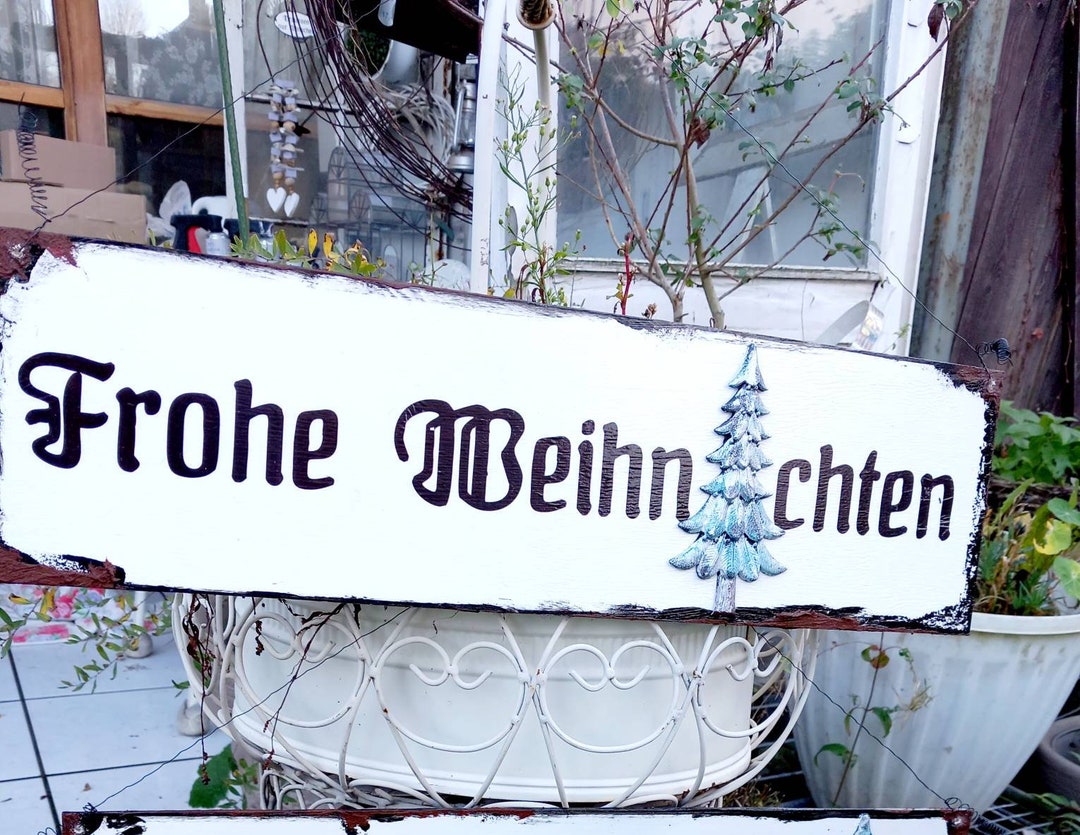 Merry Christmas 3D Large Shabby Fake Enamel Sign - Etsy