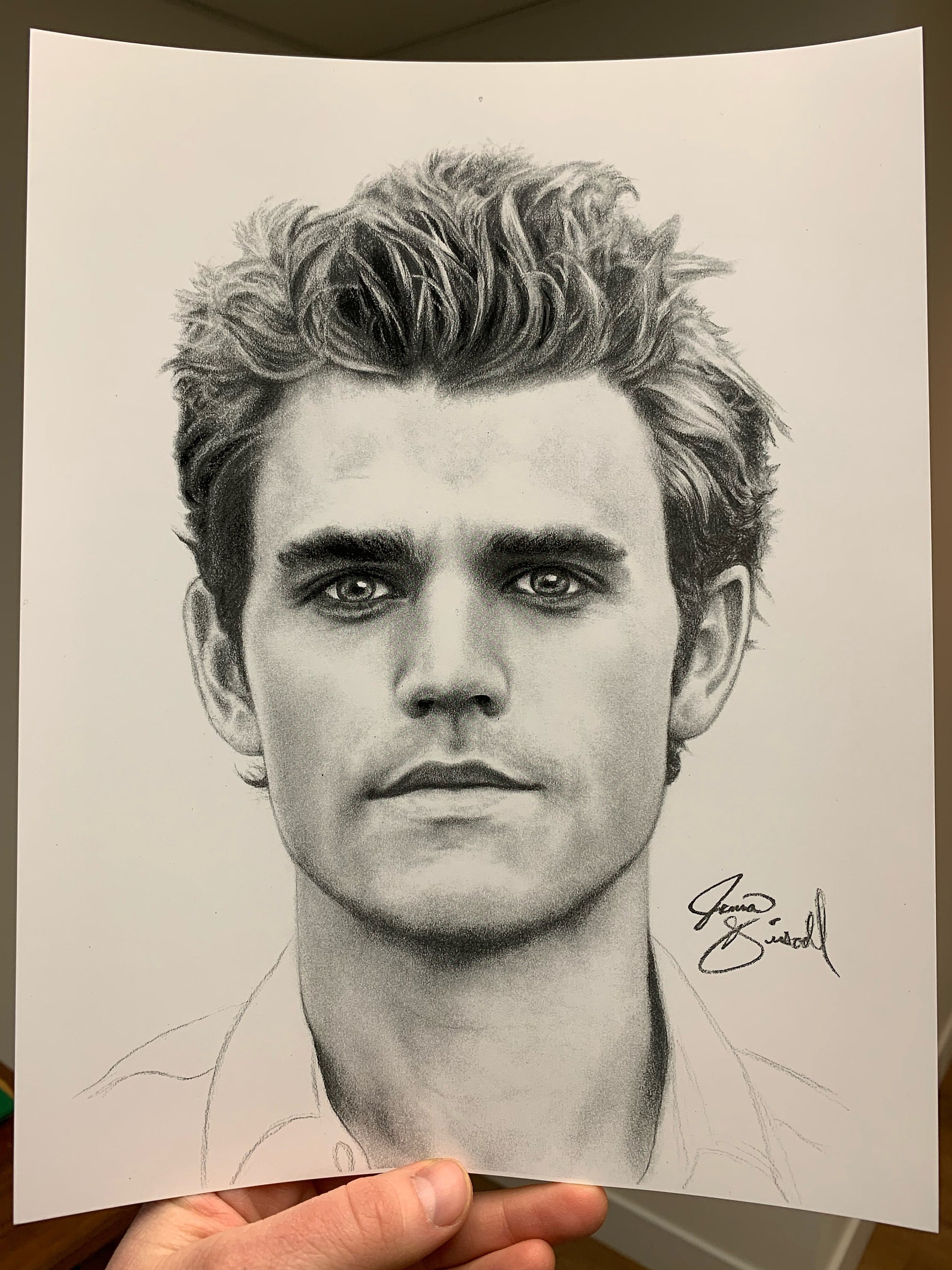 Stefan Salvatore Drawing Art Print | Etsy