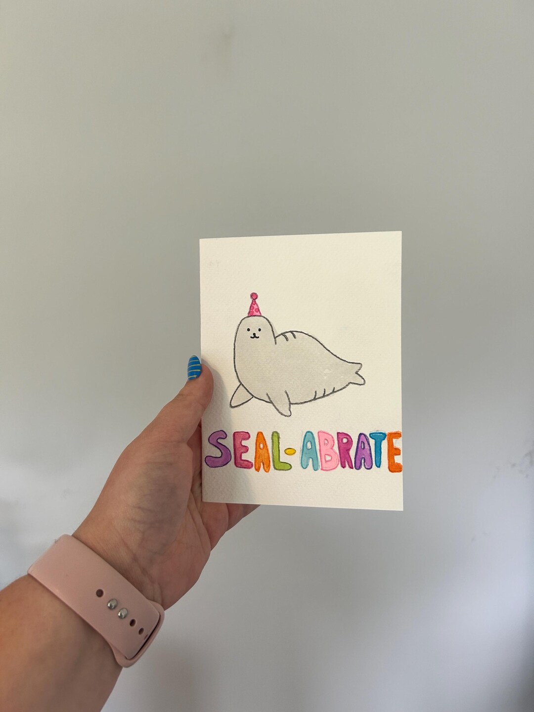 Seal Birthday Card - Etsy