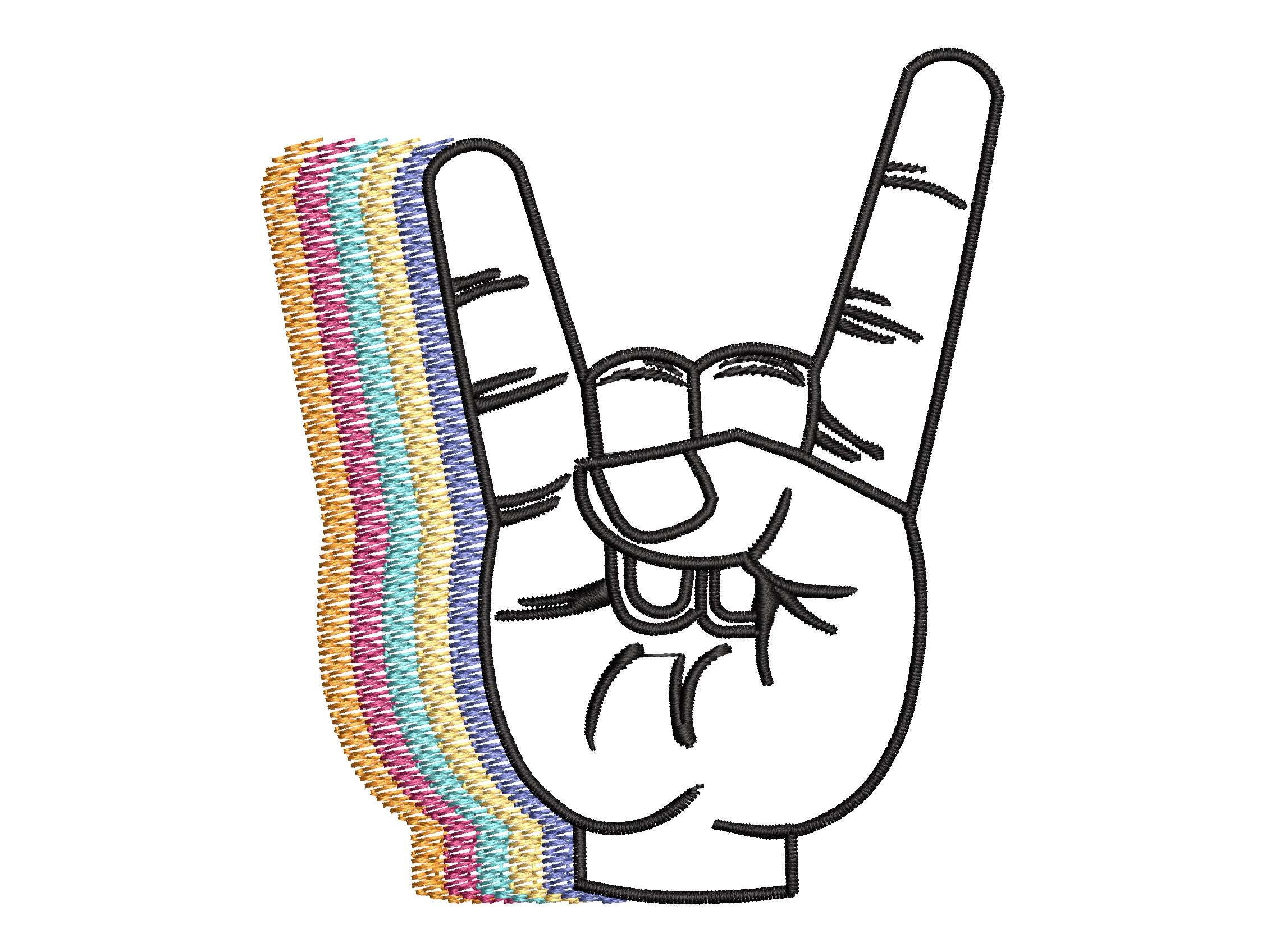 Rock and Roll Hand Symbol Instant Download - Etsy UK