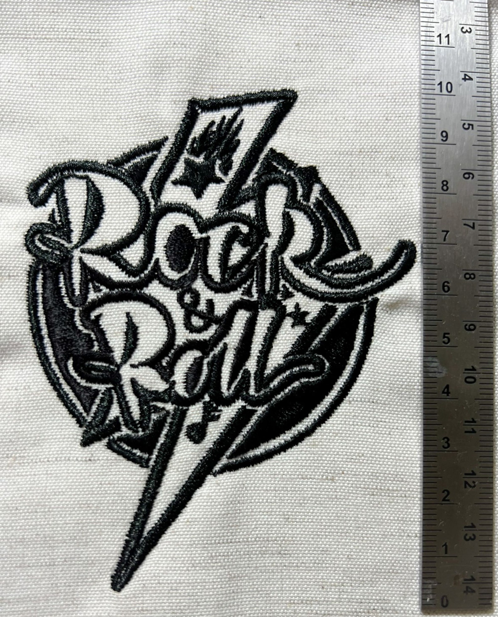 Rock & Roll Text Machine Embroidery Design – 4x4 5x7 6x10 – PES DST EXP ...