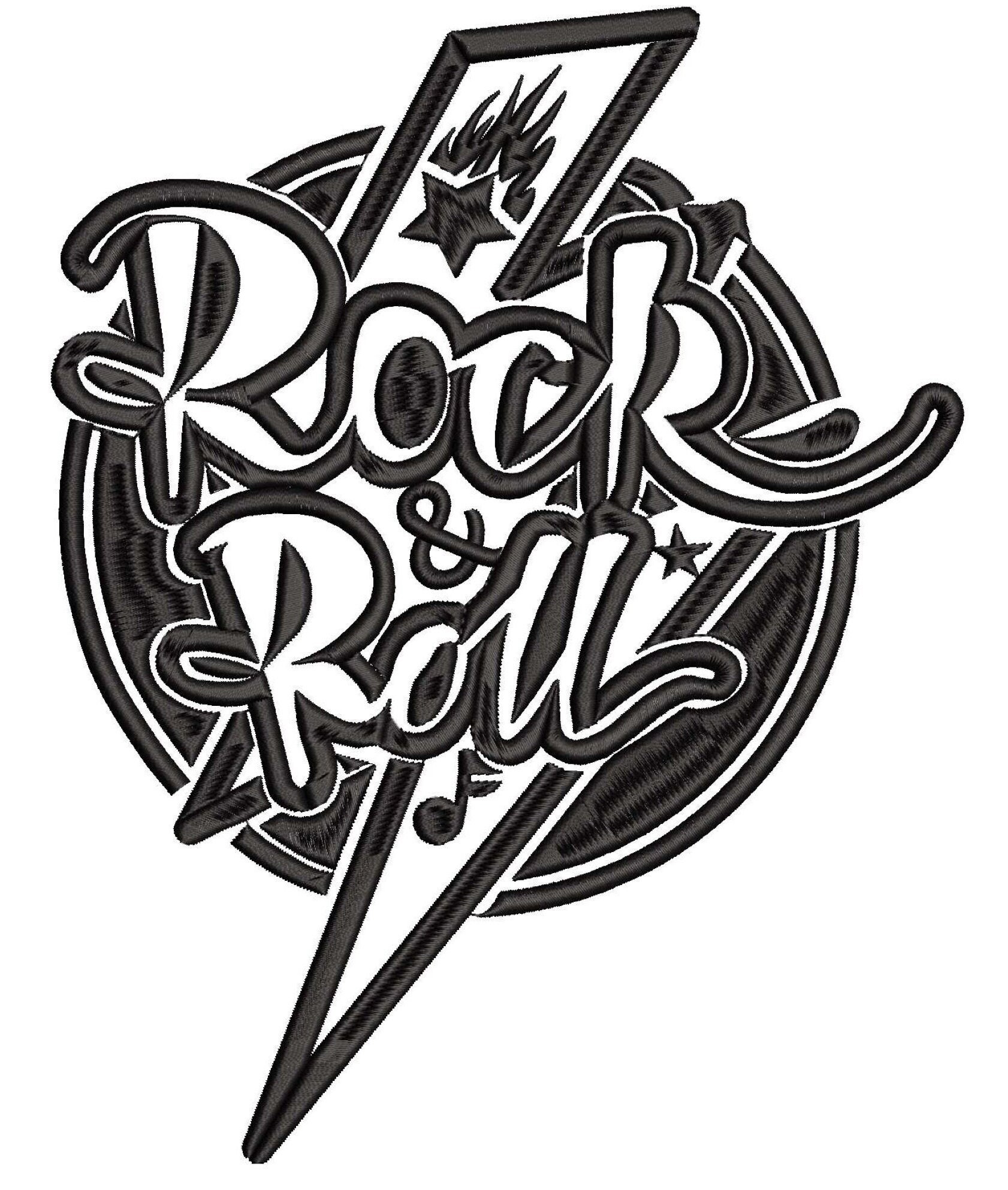 Rock & Roll Lettering Rock Music Lover Instant Download - Etsy
