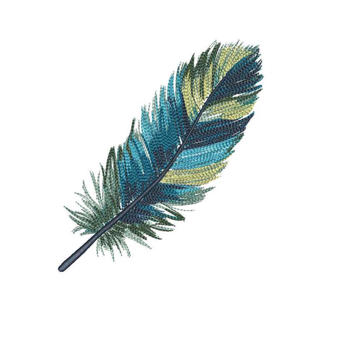 Detailed Feather Embroidery Designs Digital Files - Etsy