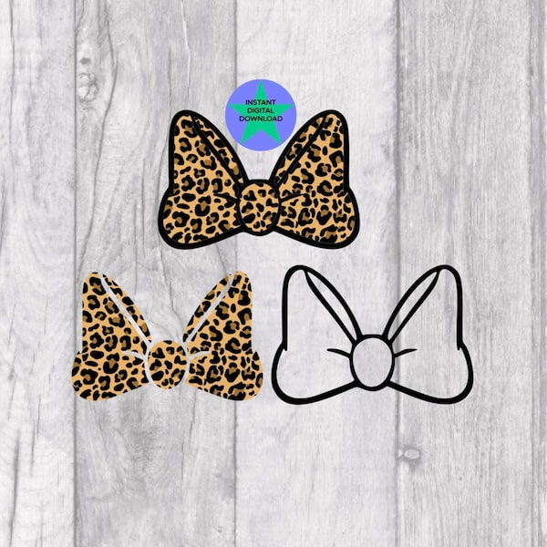 Leopard Bow Svg - Etsy