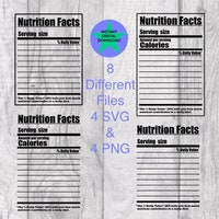 Nutrition Facts | Editable Nutrition Label | Nutritional SVG PNG Clip ...