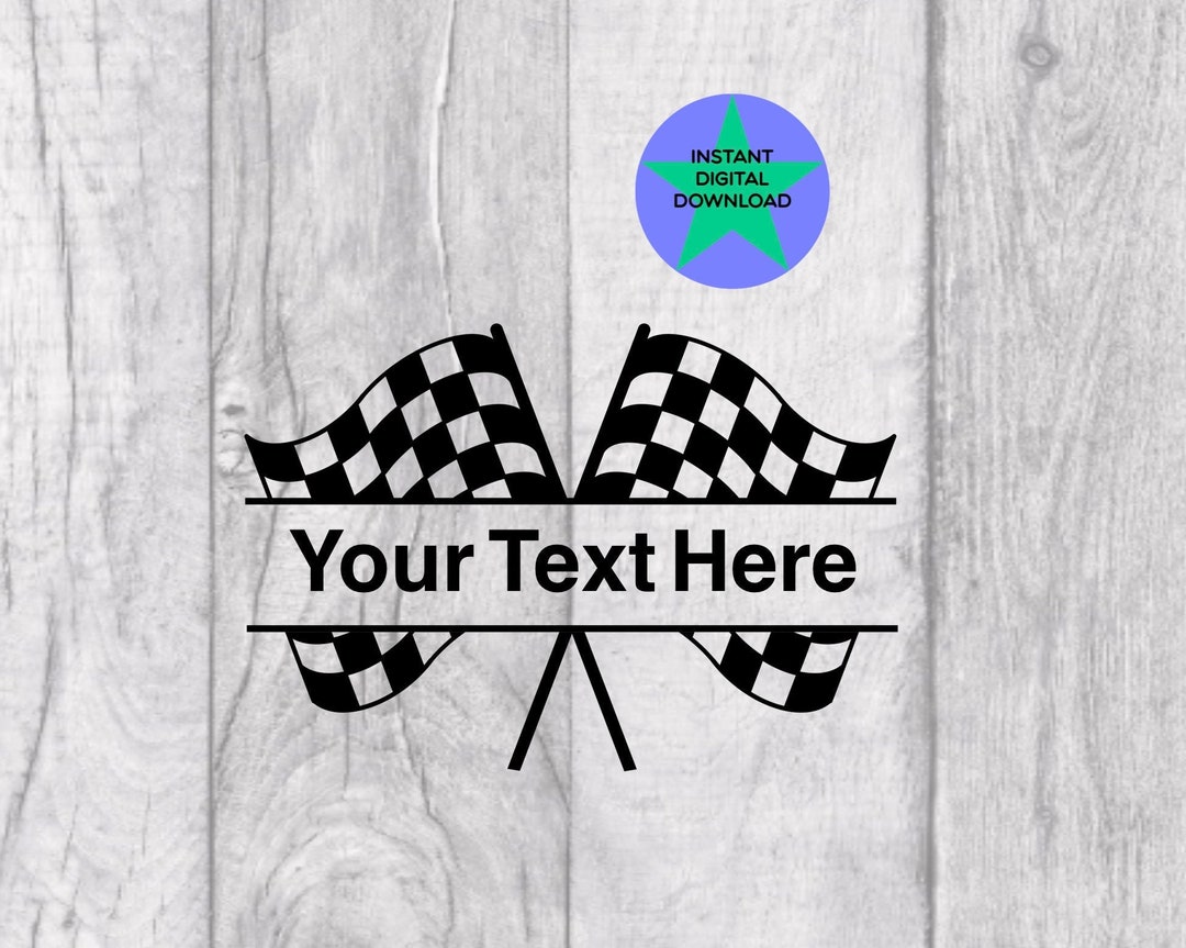 Crossed Racing Flags Svg Finish Flag Checkered Flag Flag Etsy