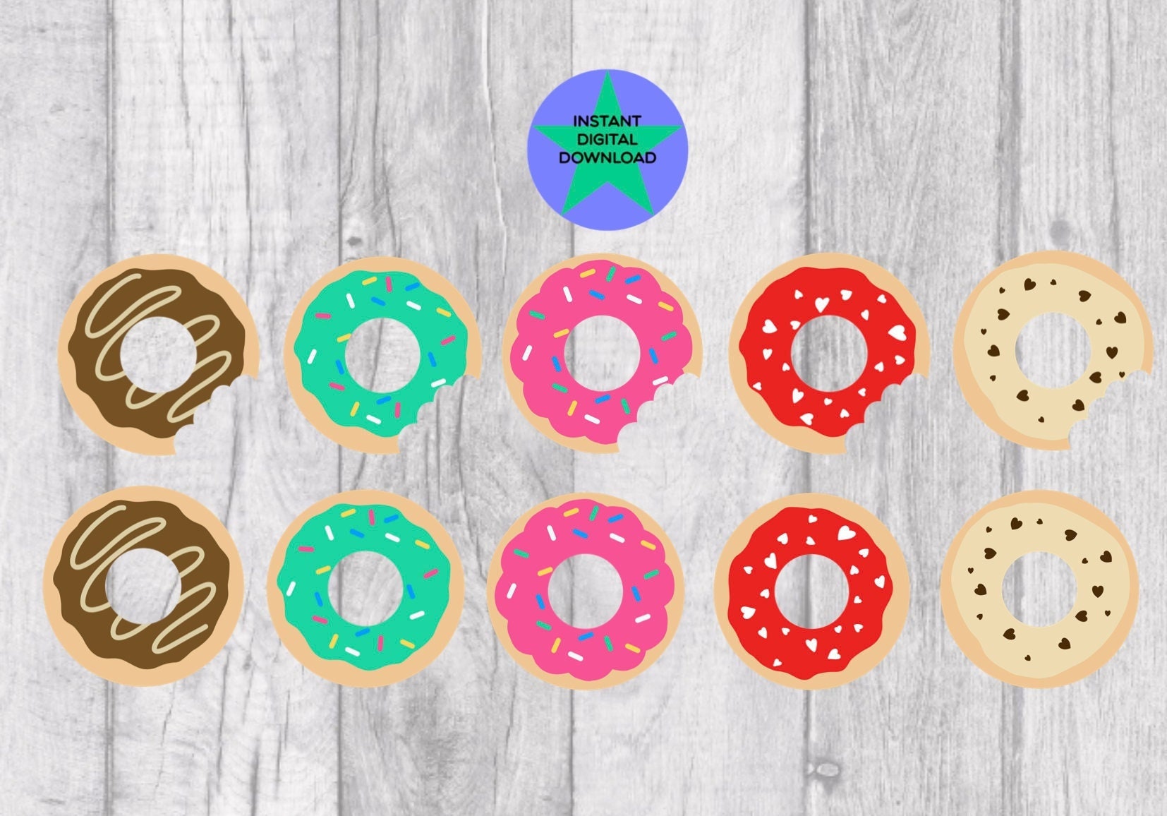 Doughnut Png, Doughnut With Bite, Doughnut Silhouette Png, 8 Design ...
