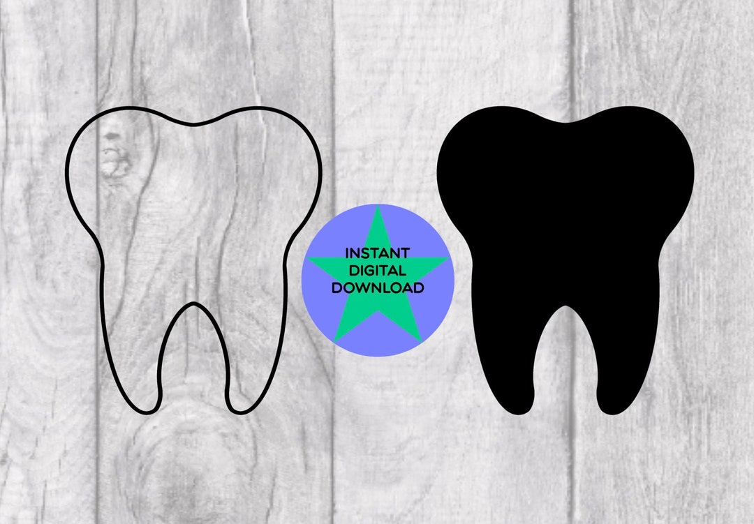 Tooth SVG Tooth Outline Svg Tooth Silhouette Cricut - Etsy